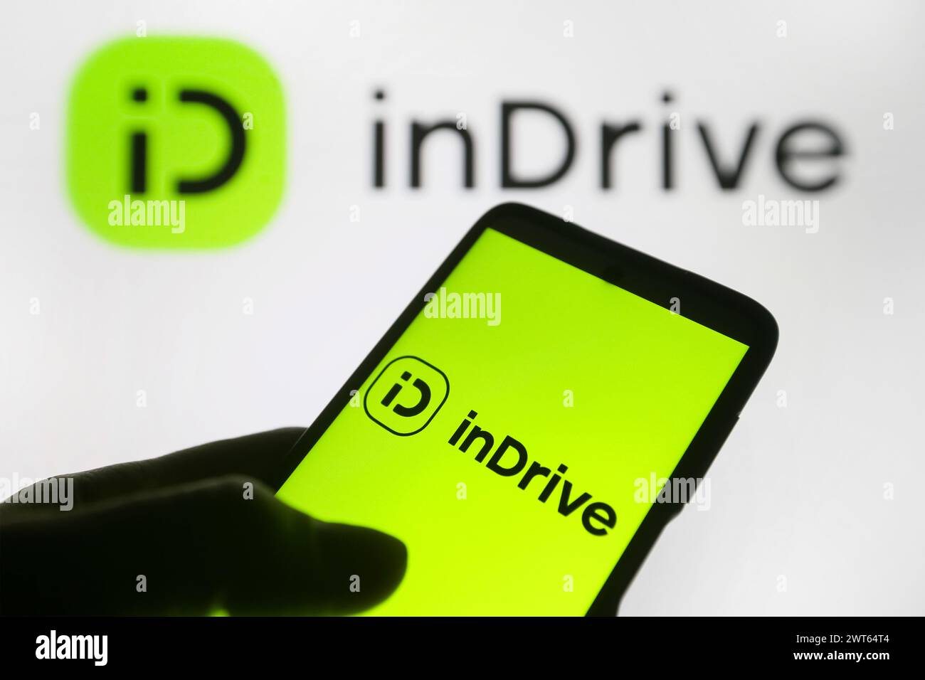 Ukraine. 15th Mar, 2024. In this photo illustration, inDrive logo is ...