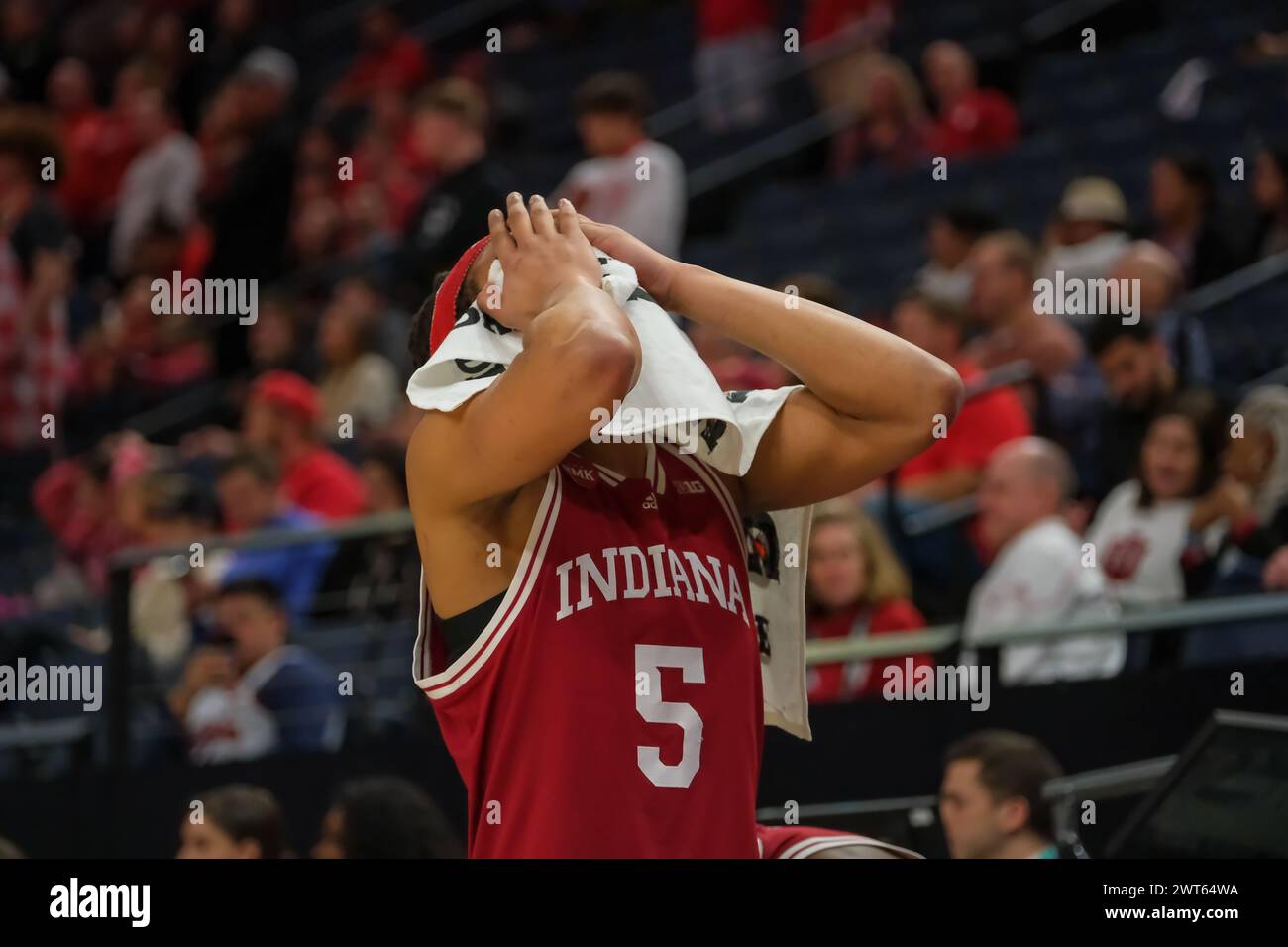 Minneapolis, Minnesota, USA. 15th Mar, 2024. Indiana Hoosiers forward ...