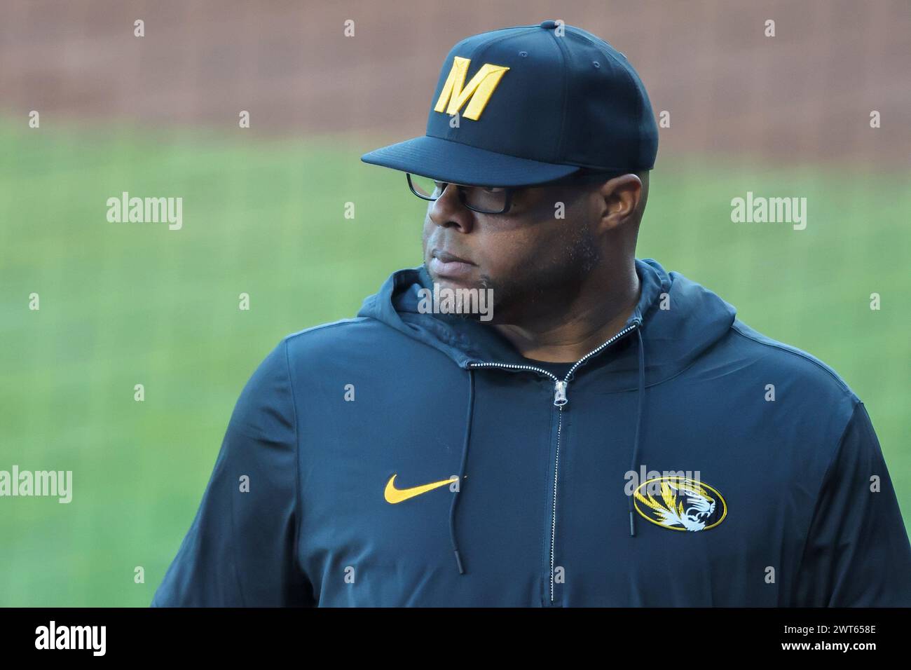 March 15, 2024: Tigers Head Coach Kerrick Jackson glances towards the ...