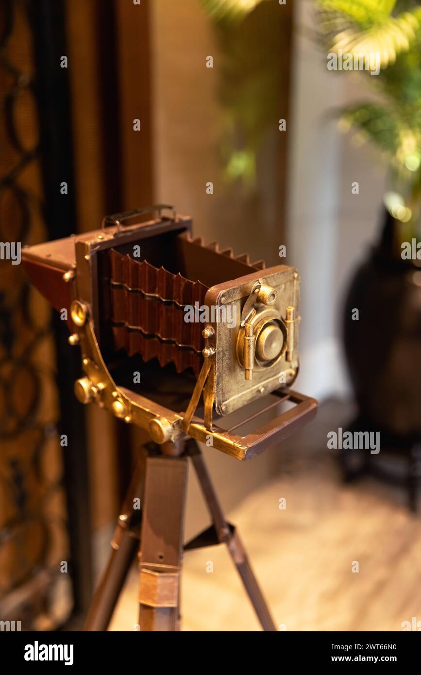 A vintage camera model photographed in close-up.Photo was taken at ...