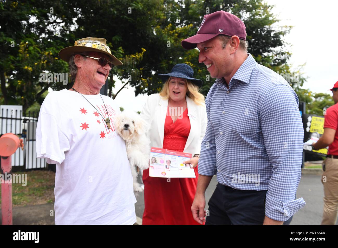 Brisbane, Australia. 16th Mar, 2024. Labor candidate Margie Nightingale ...