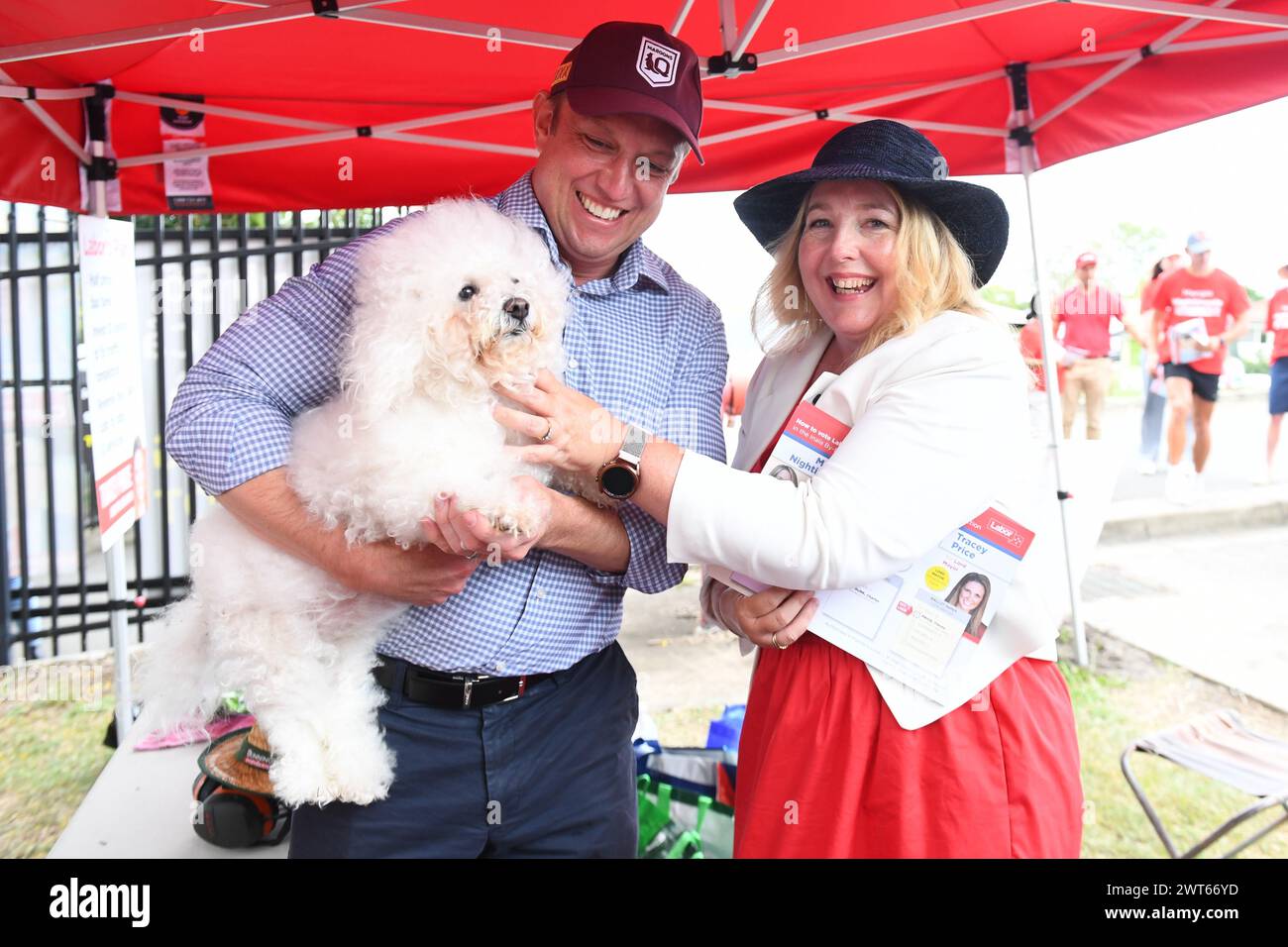 Brisbane, Australia. 16th Mar, 2024. Labor candidate Margie Nightingale ...