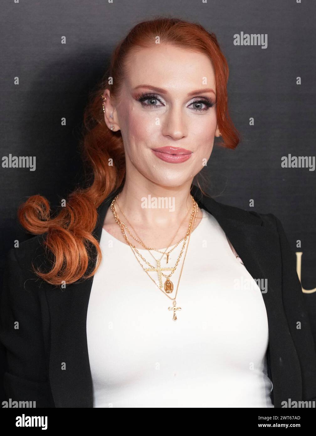 Grace McClung arrives at the premiere of "Immaculate" on Friday, March ...