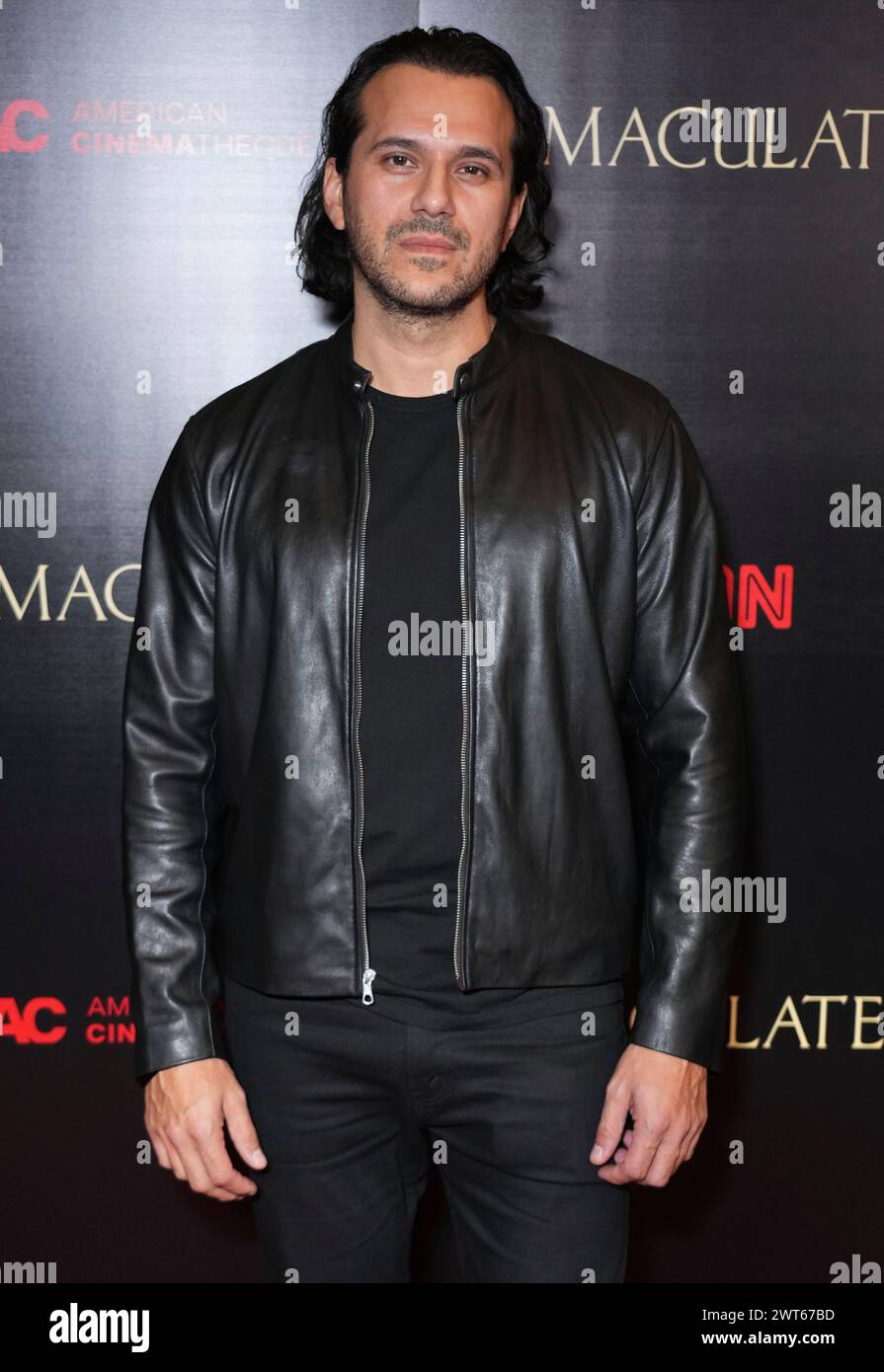 Jonathan Davino arrives at the premiere of "Immaculate" on Friday ...