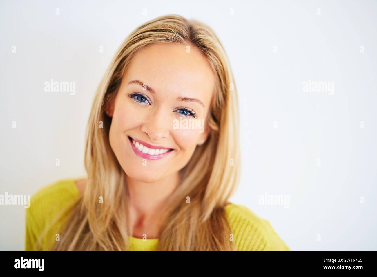 Portrait, smile and woman in a house with confidence, positive attitude ...