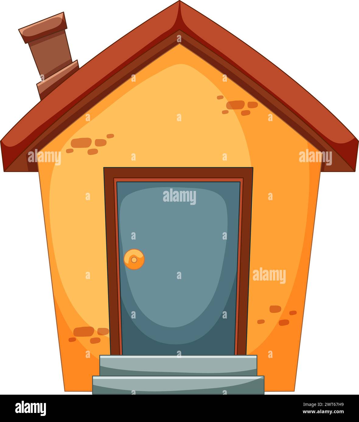 Colorful vector illustration of a small cartoon house Stock Vector ...