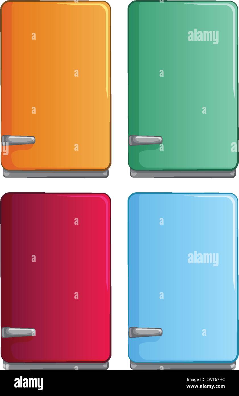 Four brightly colored vector file folders Stock Vector Image & Art - Alamy