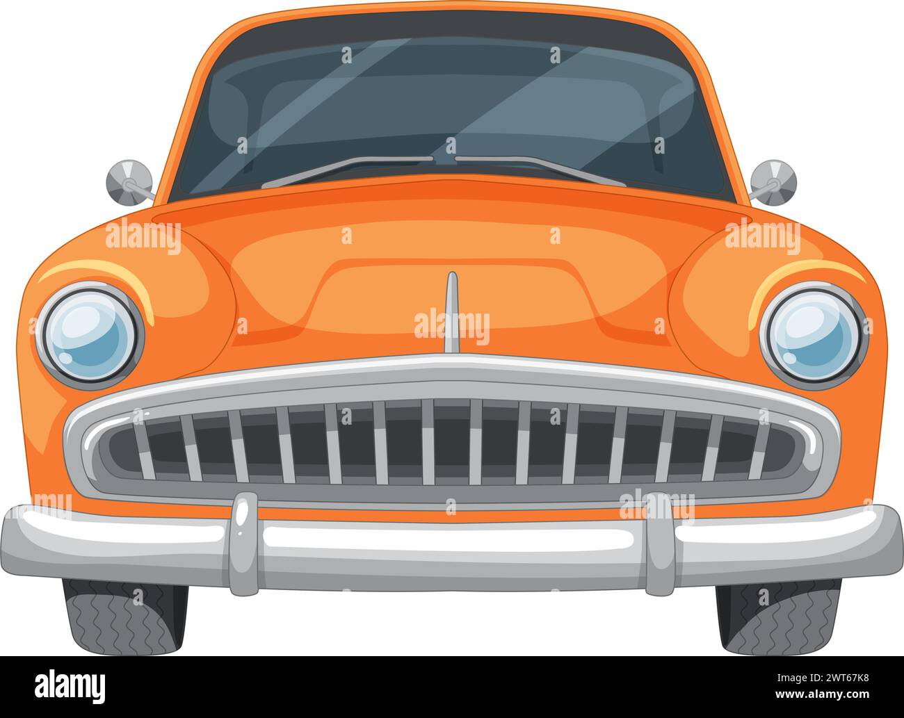 Colorful vintage vehicle in a cartoon style Stock Vector Image & Art ...