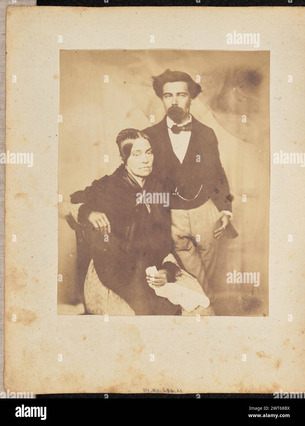 Portrait of a man and woman. Jakob Höflinger, photographer (Swiss, 1819 ...