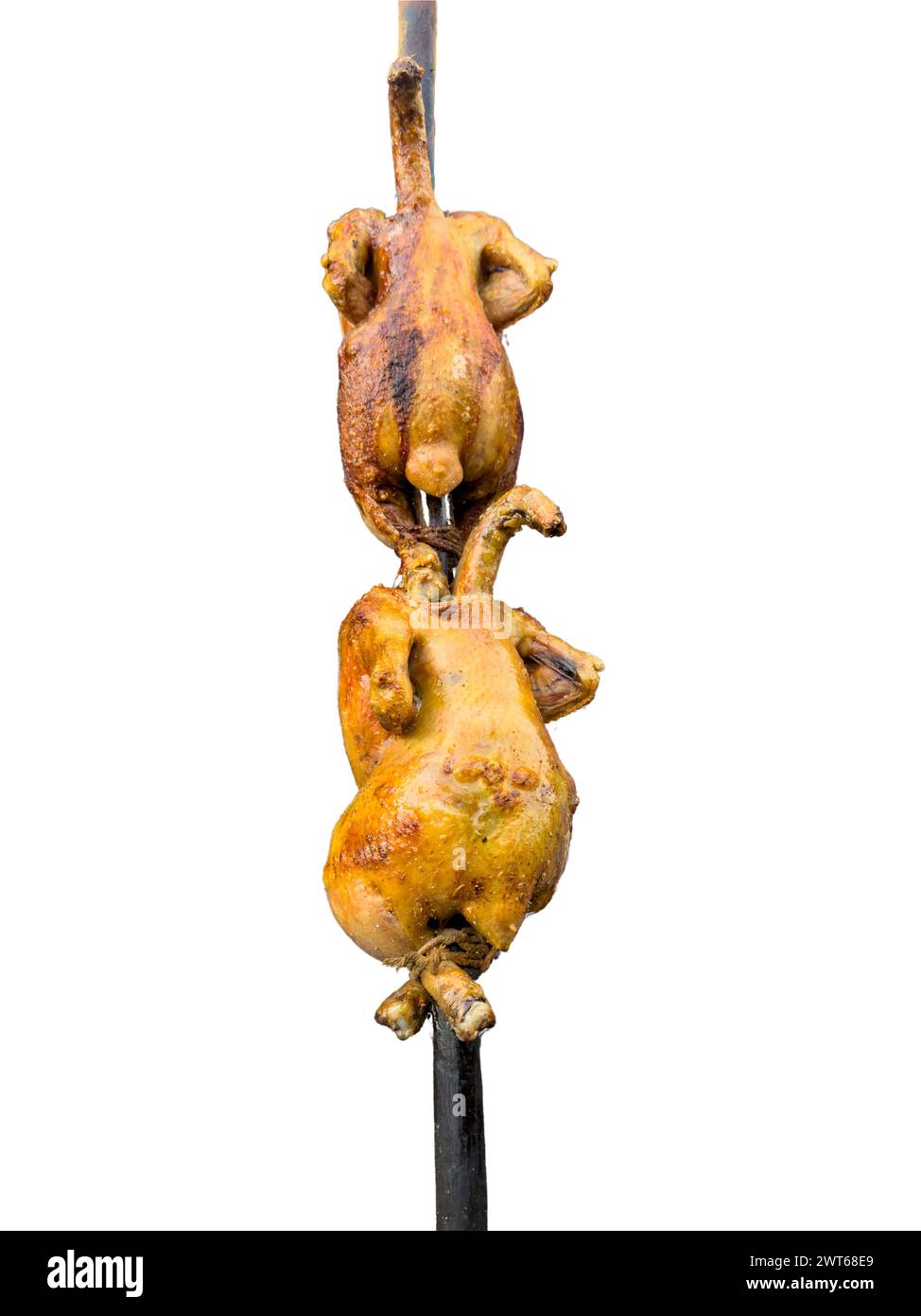 Balochi chicken sajji on white isolated background Stock Photo - Alamy