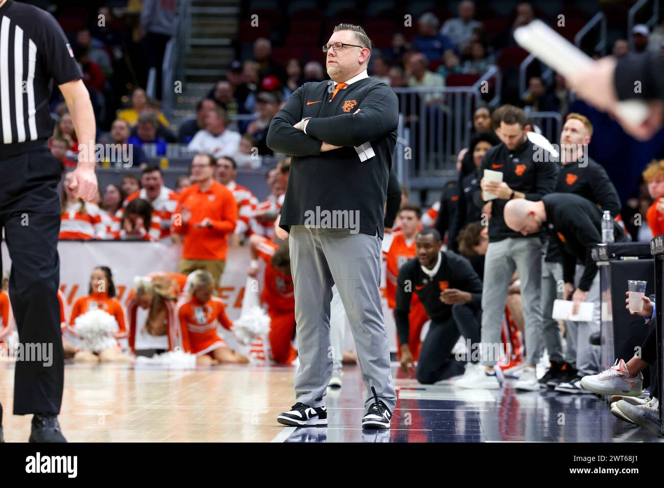 CLEVELAND, OH - MARCH 15: Bowling Green Falcons head coach Todd Simon ...