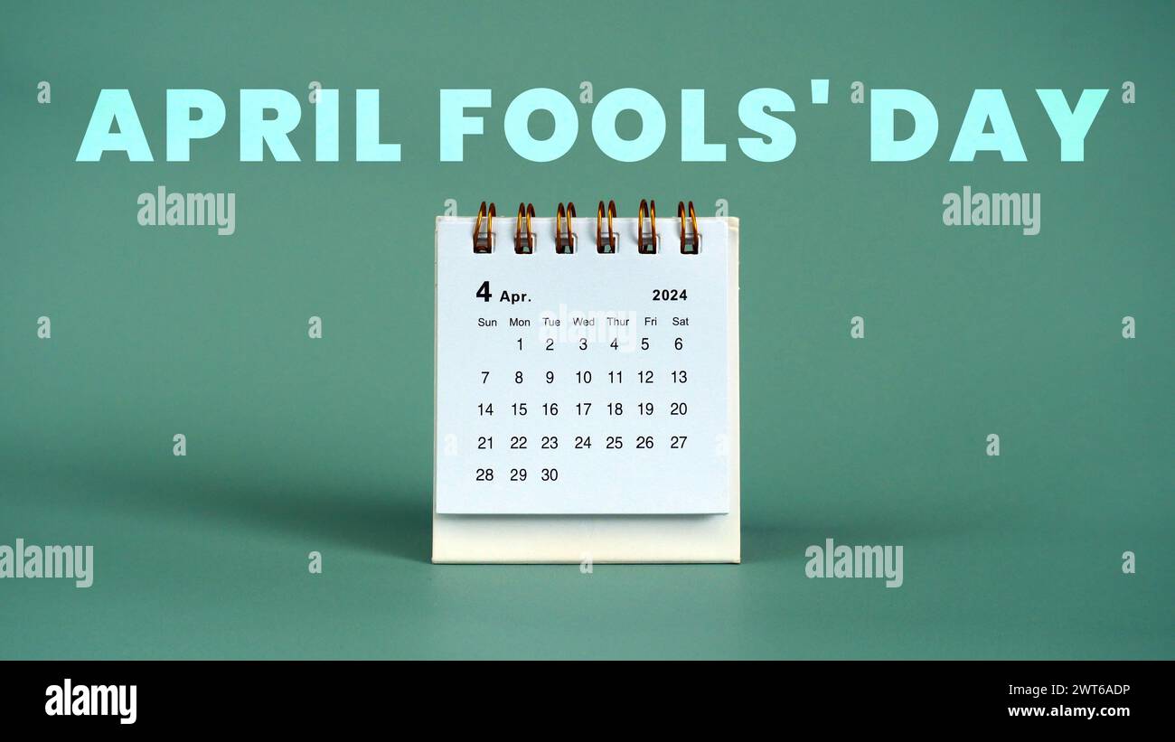 April Fools' Day with the calendar month of April 2024 Stock Photo - Alamy