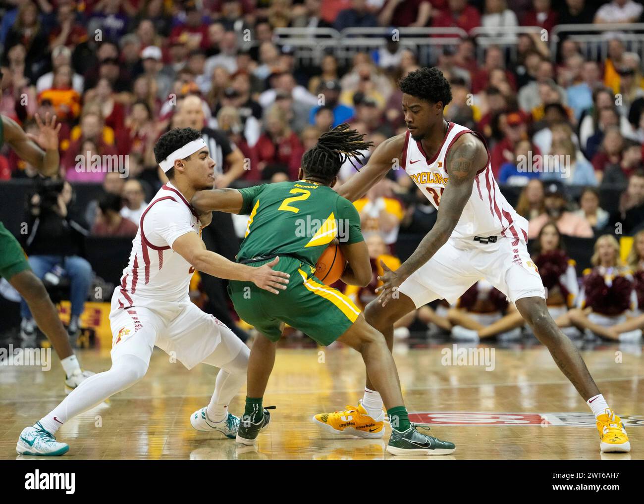 MAR 15 2024: Iowa State Cyclones guard Tamin Lipsey (3) takes an elbow ...