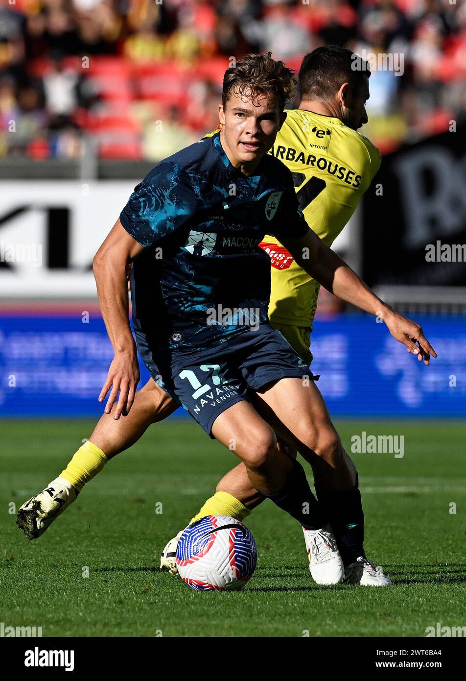 Auckland, New Zealand. 16th Mar, 2024. Sydney FC player Corey Hollman ...