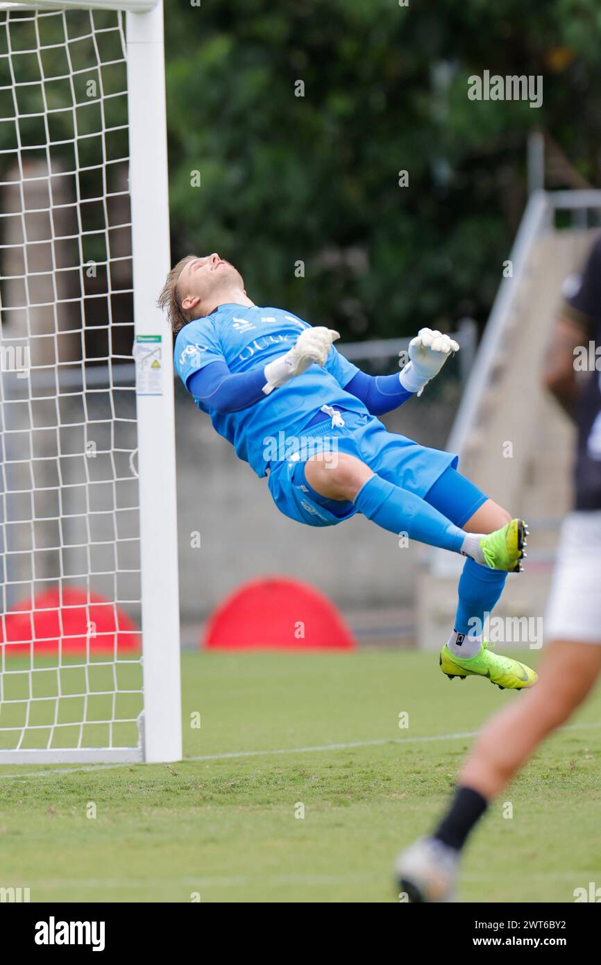 Brisbane, Australia, March 16th 2024: Macklin Freke (1 Brisbane) makes ...