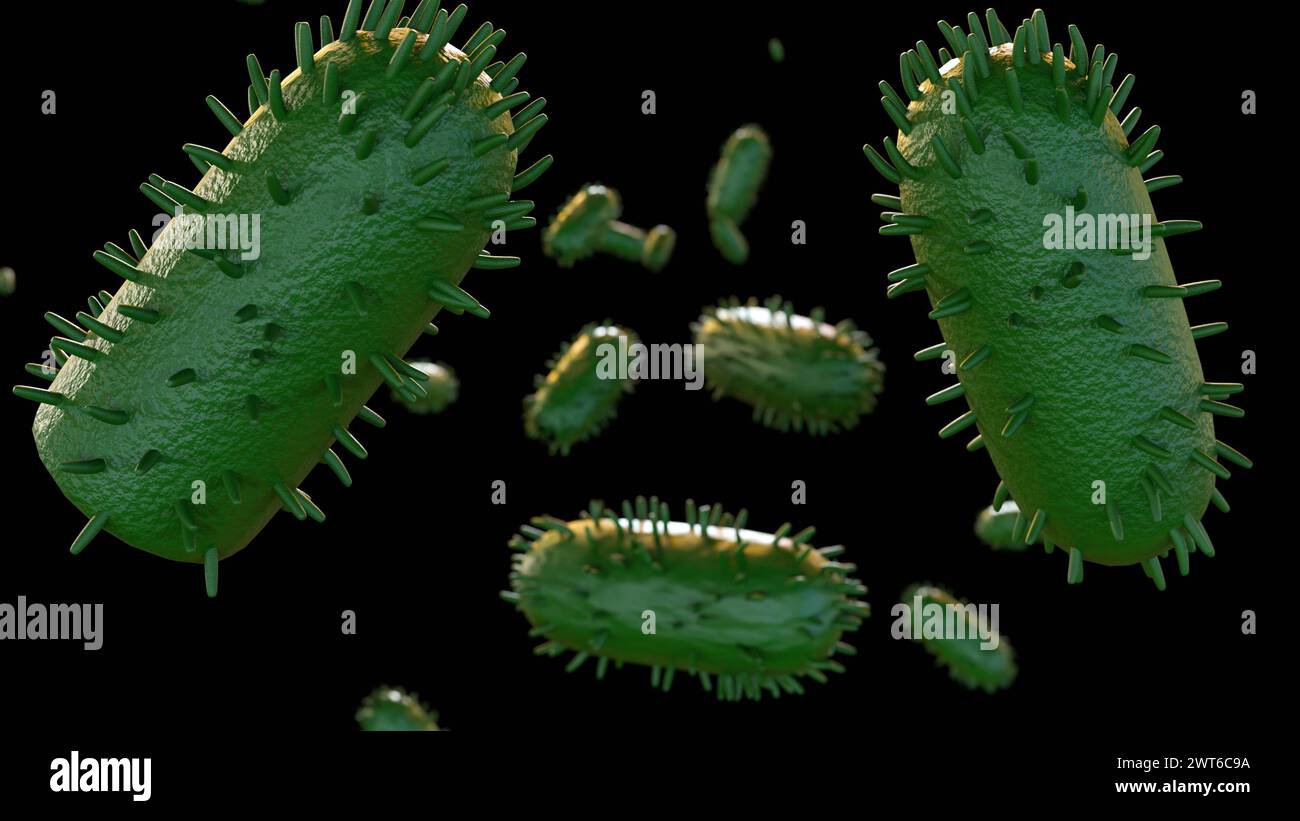 3d animation of lyssavirus cause fatal acute viral encephalomyelitis ...