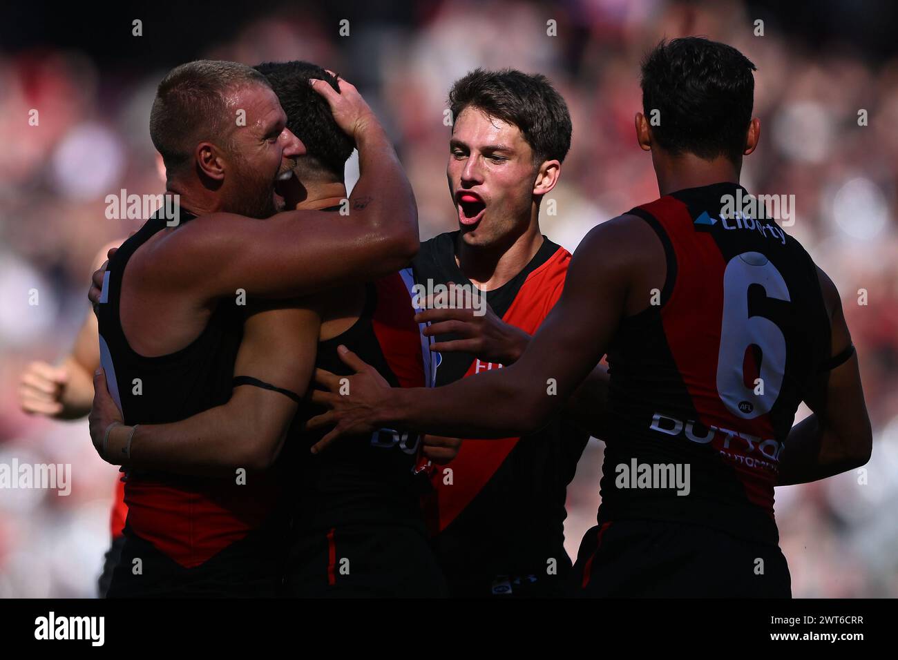 Melbourne, Australia. 16th Mar, 2024. Archie Perkins of Essendon ...