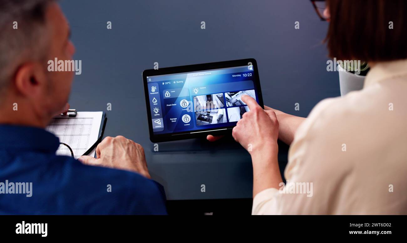 Smart House CCTV Security Camera App On Laptop Stock Photo - Alamy