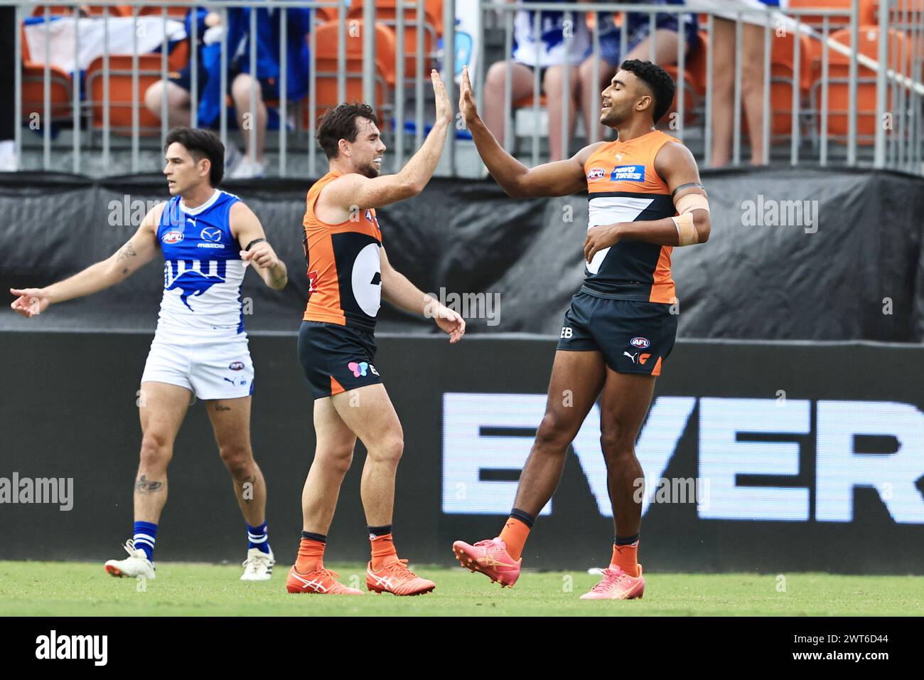 Sydney, Australia. 16th Mar, 2024. Callum M. Brown of the Giants (R ...