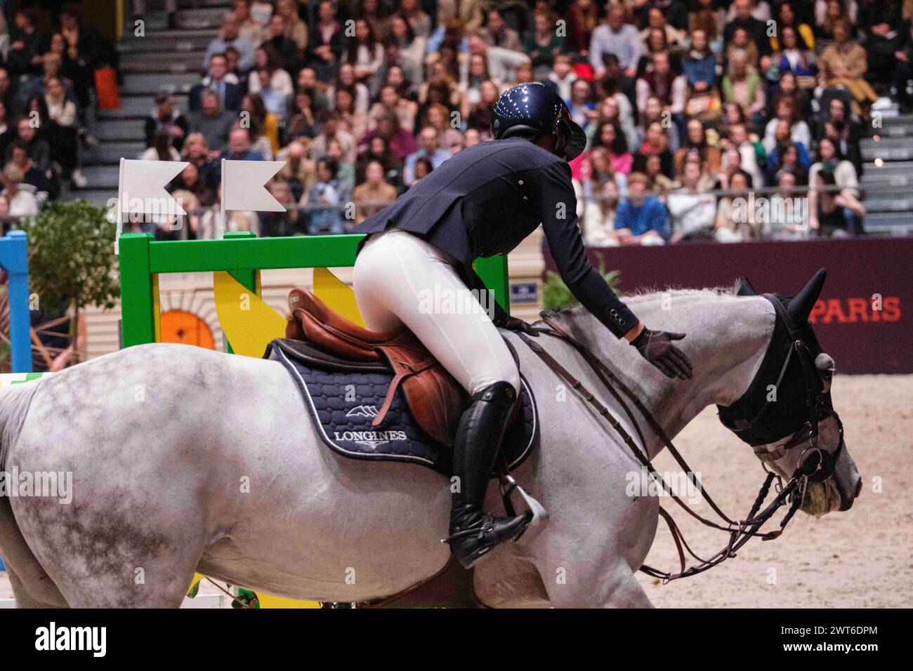 Jane RICHARD (SUI) riding MOLLY MALLONE Z during the Saut-Hermès ...