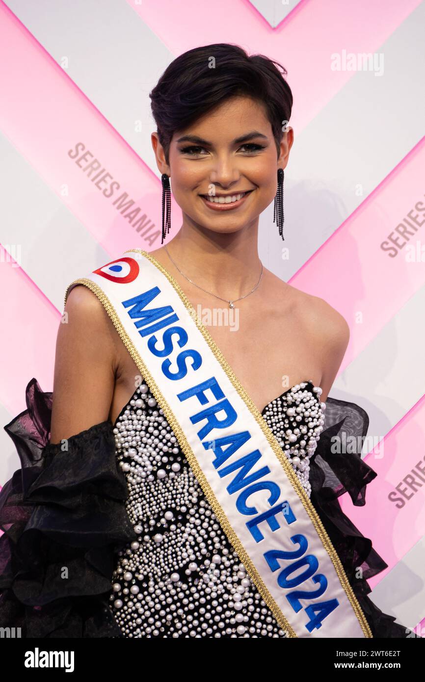 Miss France 2024, Eve Gilles attends the Series Mania festival opening ...