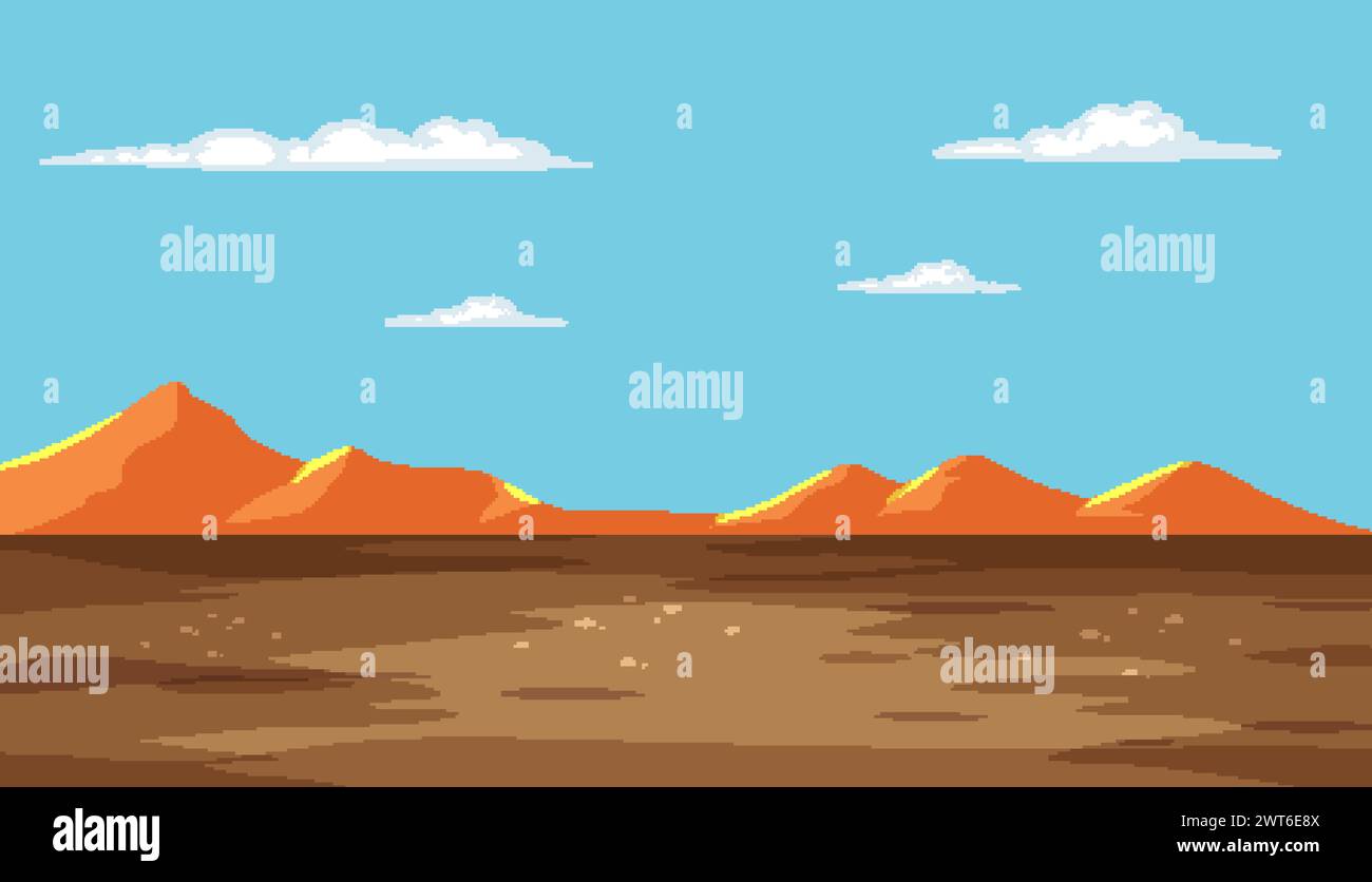 Peaceful desert scene Stock Vector Images - Alamy