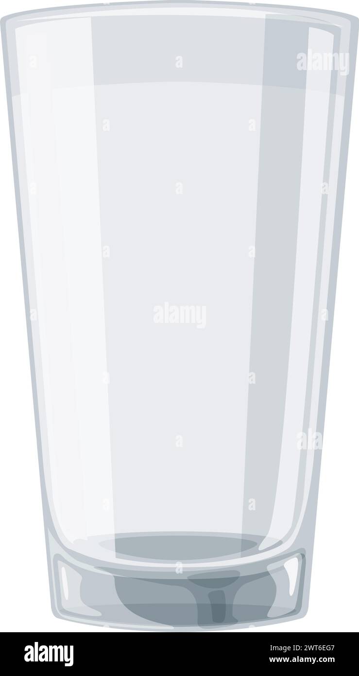 Vector illustration of a clear empty glass Stock Vector Image & Art - Alamy