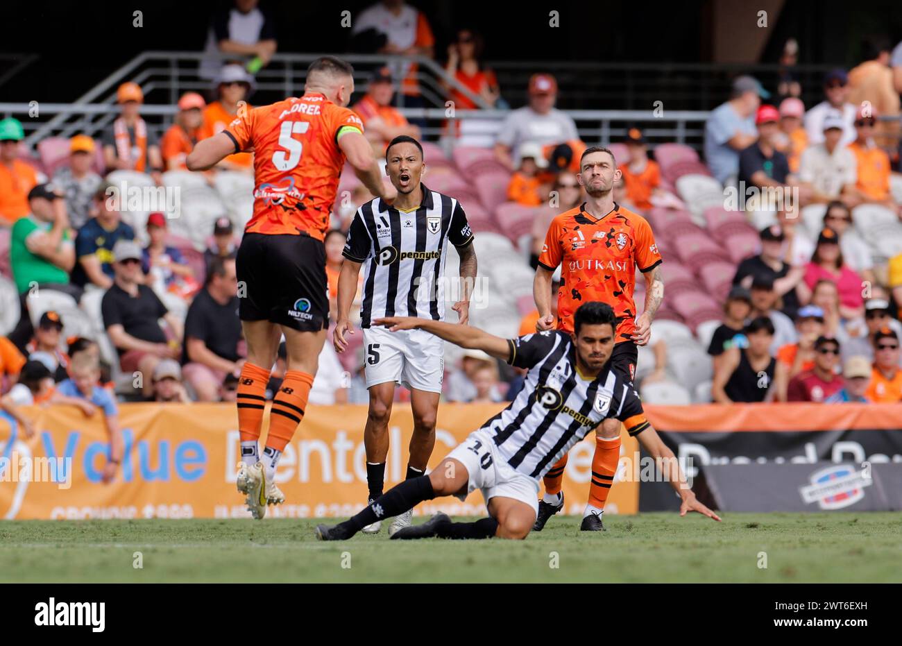 Brisbane, Australia, March 16th 2024: Thomas Aldred (5 Brisbane) in action during the Isuzu Ute ...