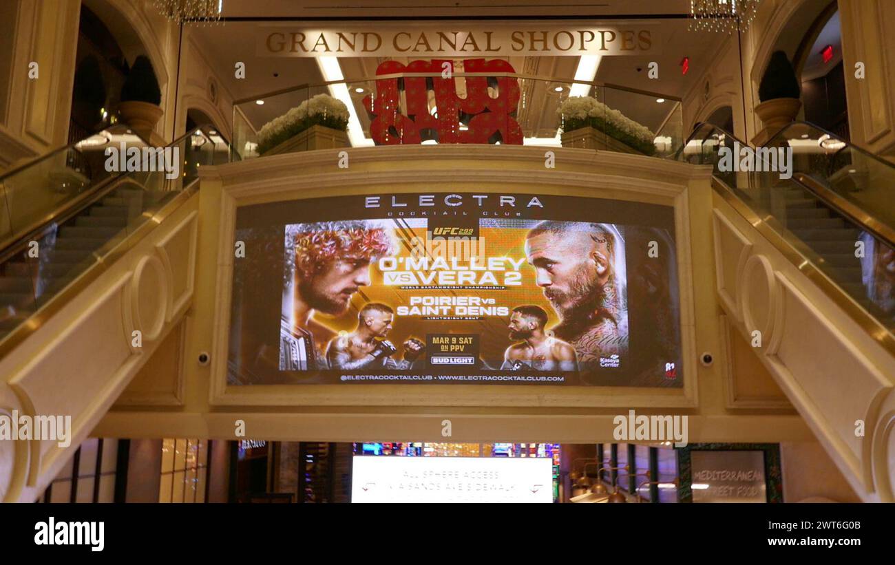 Las Vegas, Nevada, USA 7th March 2024 UFC Billboard at The Palazzo ...
