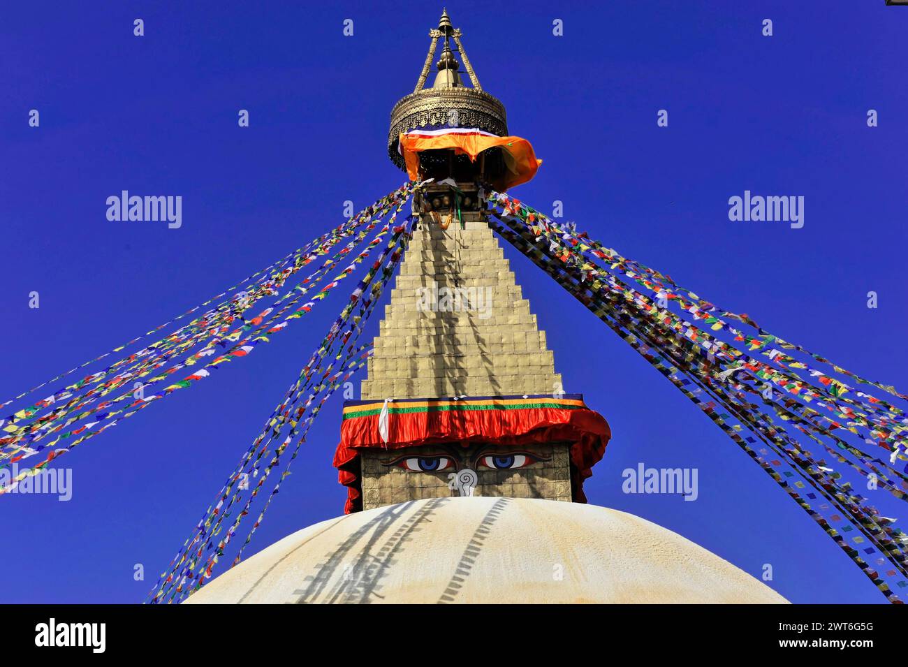 Stupa Bodnath or Boudhanath or Boudha, UNESCO World Heritage Site, A ...