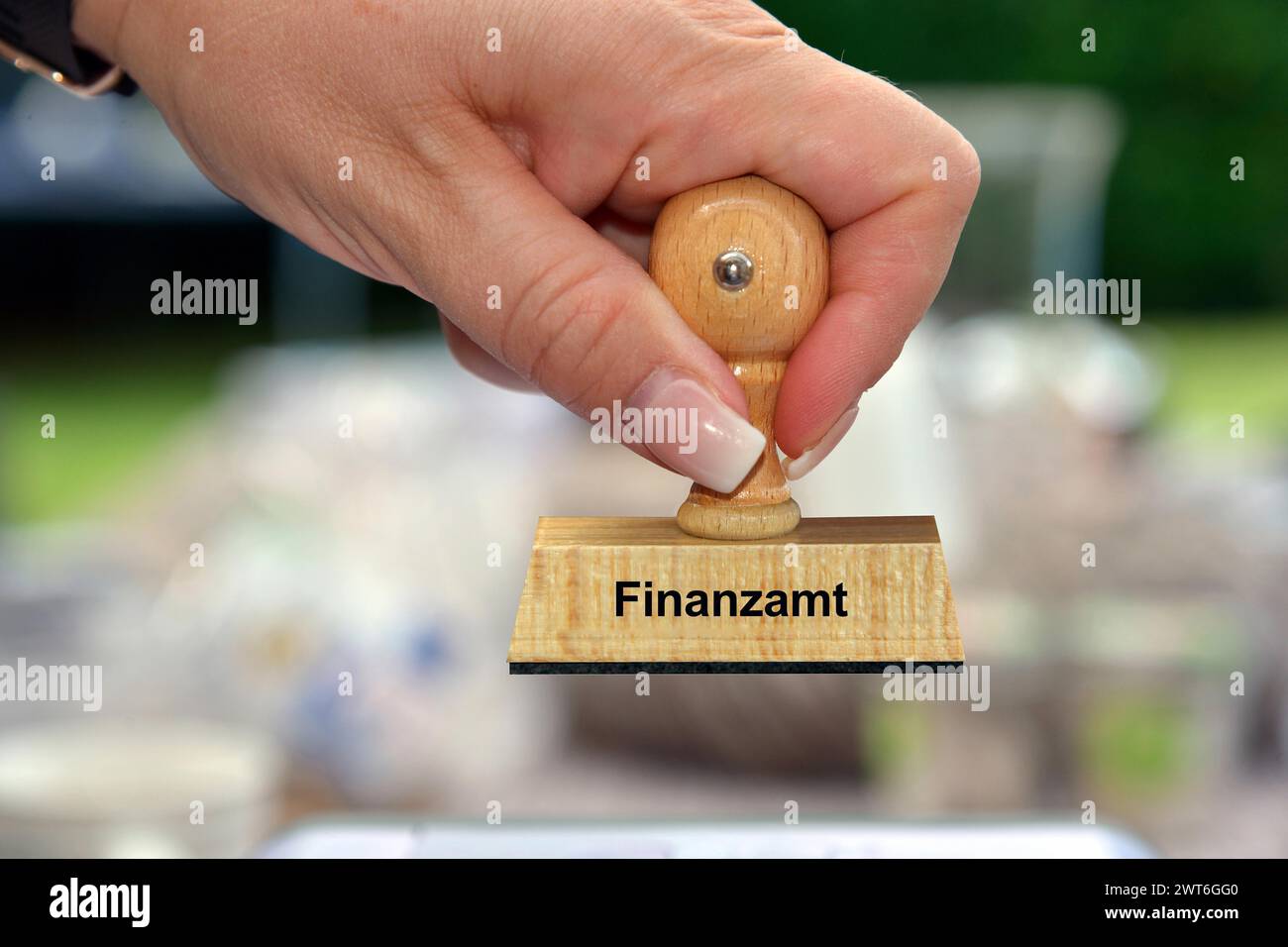 Tax office concept stamp hi-res stock photography and images - Alamy