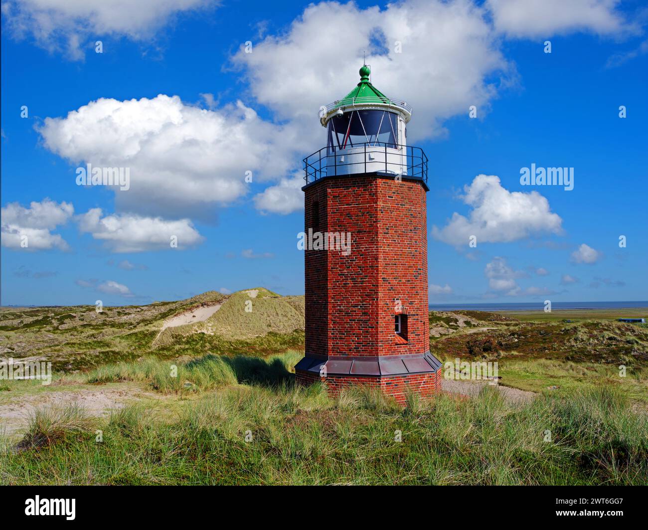 The old lighthouse of Kampen on the island of Sylt, island of Sylt ...