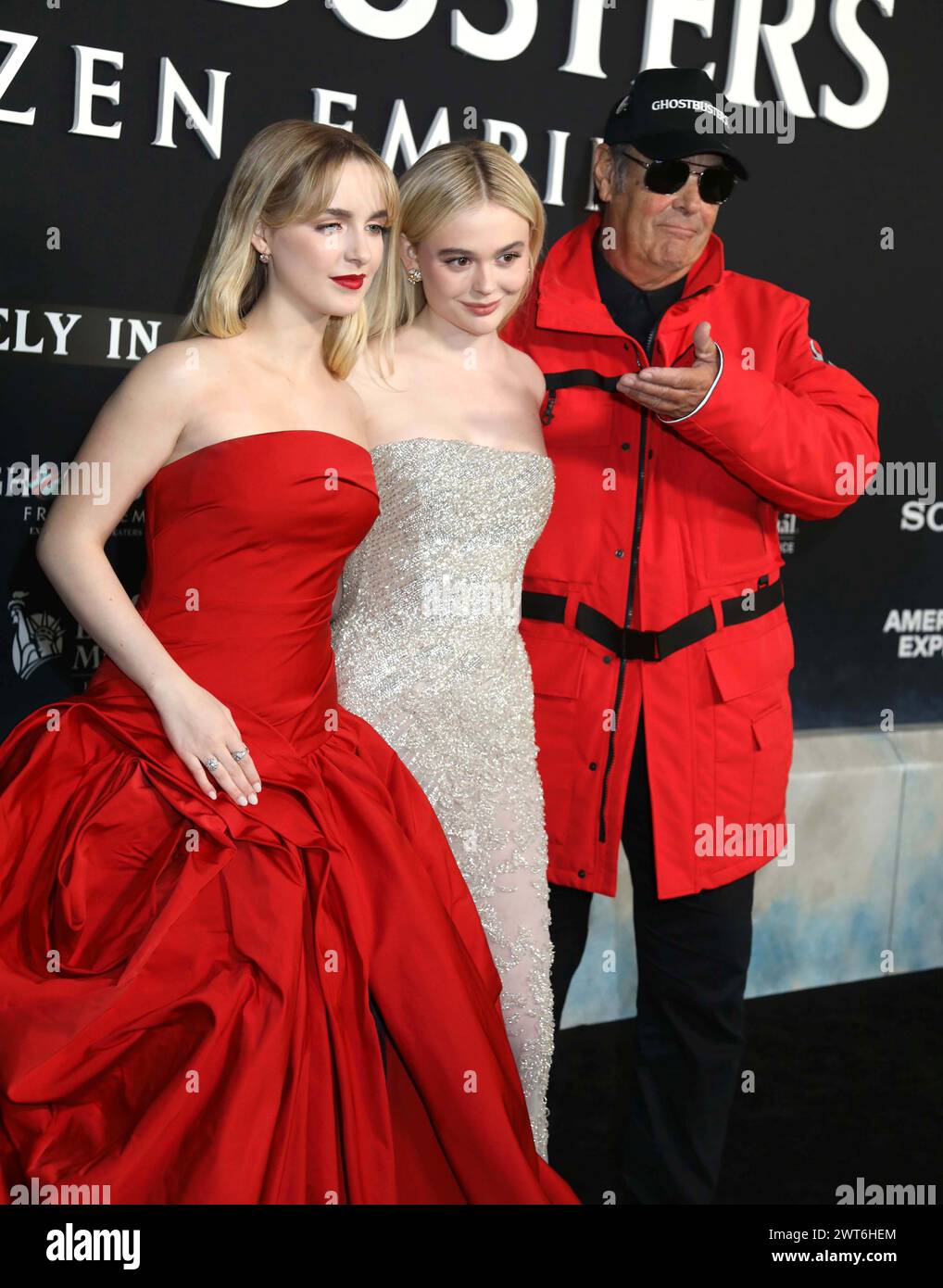 March 14, 2024, New York, New York, USA: Actors McKENNA GRACE, EMILY ...