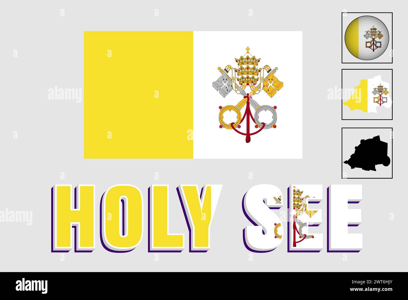 National flag vatican city Stock Vector Images - Alamy