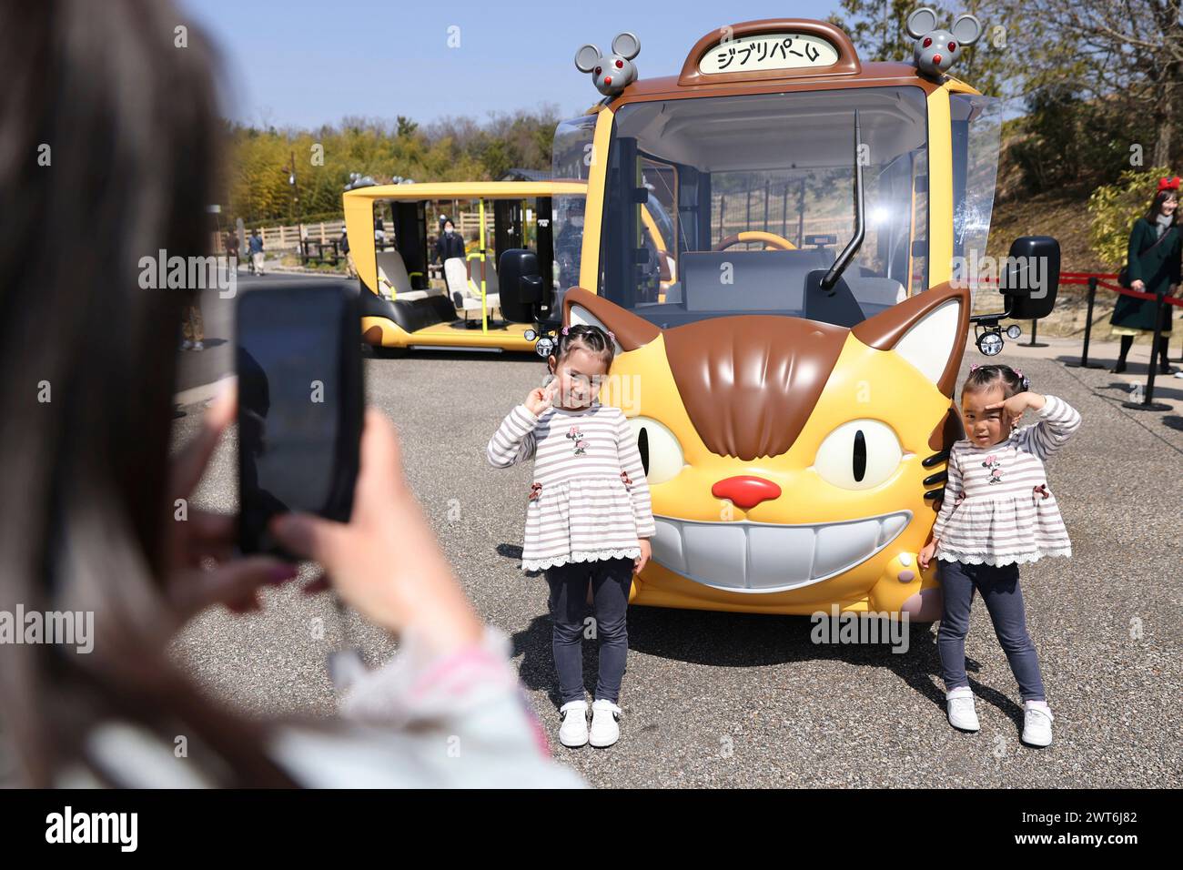 The "APM Cat Bus" runs at Ghibli Park at the Expo 2005 Aichi ...