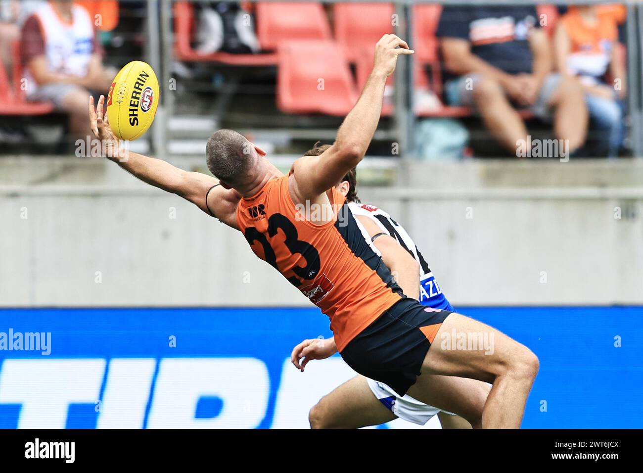 Sydney, Australia. 16th Mar, 2024. Jesse Hogan of the Giants takes a ...