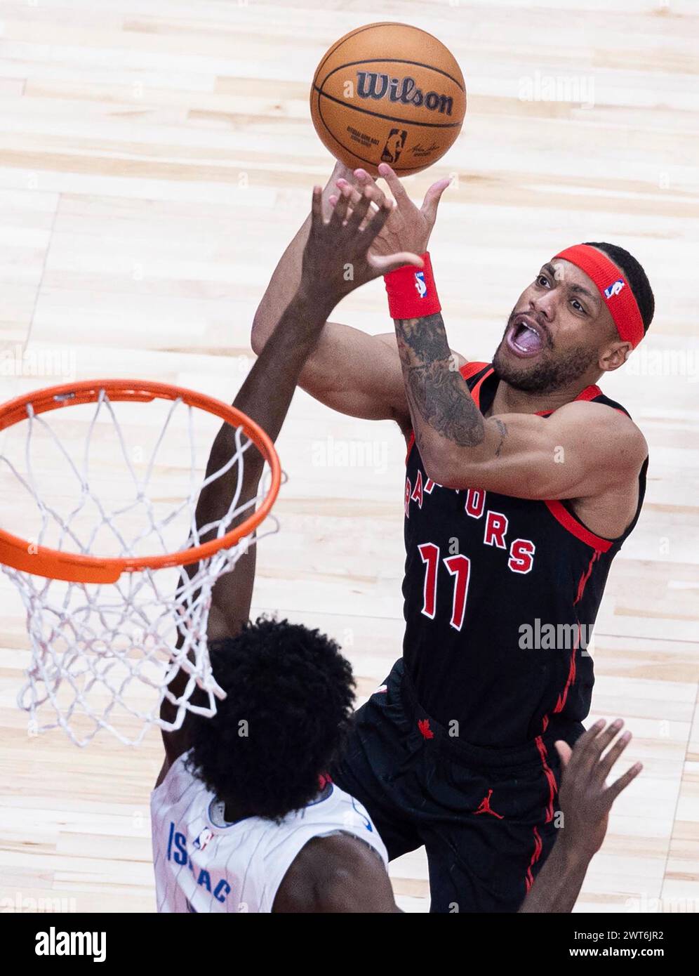 Toronto, Canada. 15th Mar, 2024. Bruce Brown Jr. (above) of Toronto ...