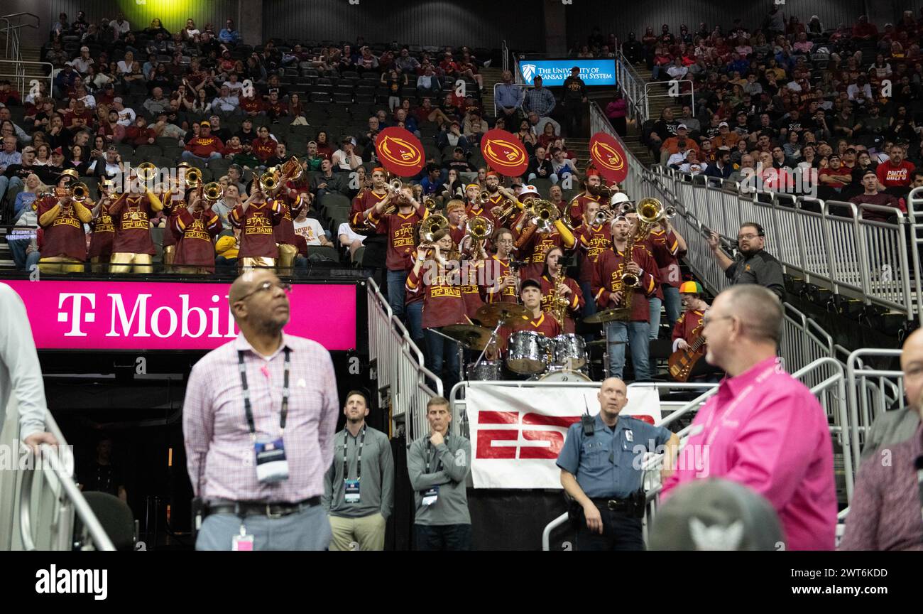Kansas City, Missouri, USA. 14th Mar, 2024. Iowa State Cyclone Band at ...