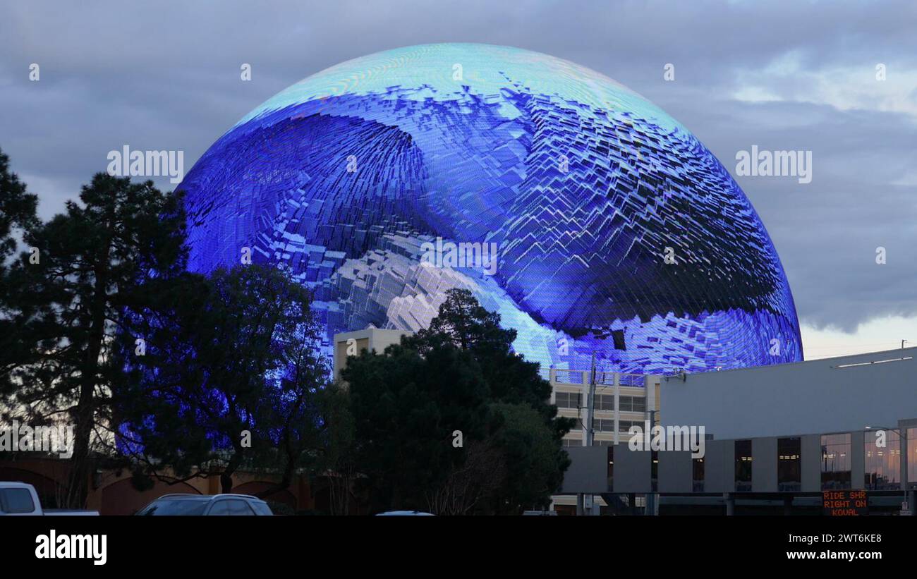 Las Vegas, Nevada, USA 7th March 2024 Sphere Immersive Globe Venue on March 7, 2024 in Las Vegas ...