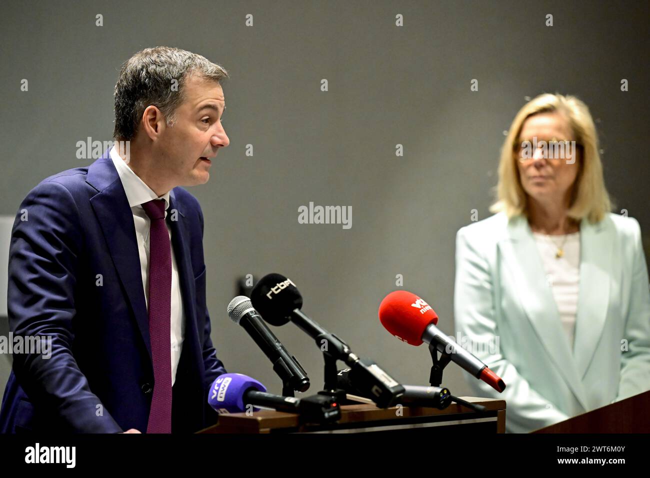 Amman, Jordan. 16th Mar, 2024. Prime Minister Alexander De Croo and ...