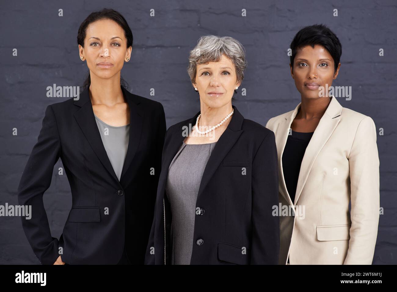 Partnership, team and portrait of business women with diversity ...