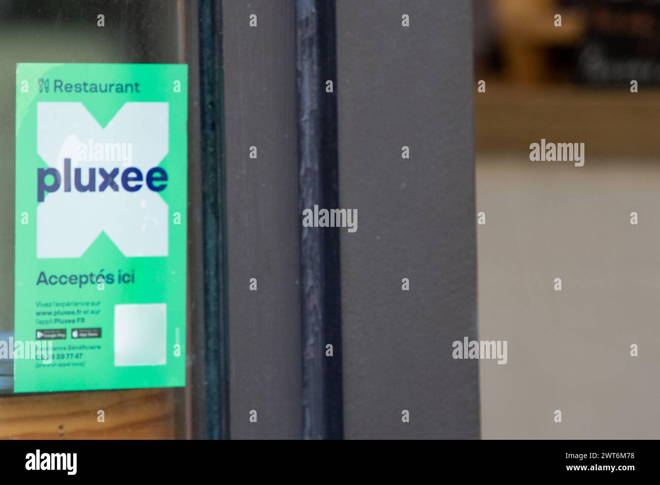 Bordeaux , France - 03 12 2024 : pluxee sodexo brand logo and text sign ...