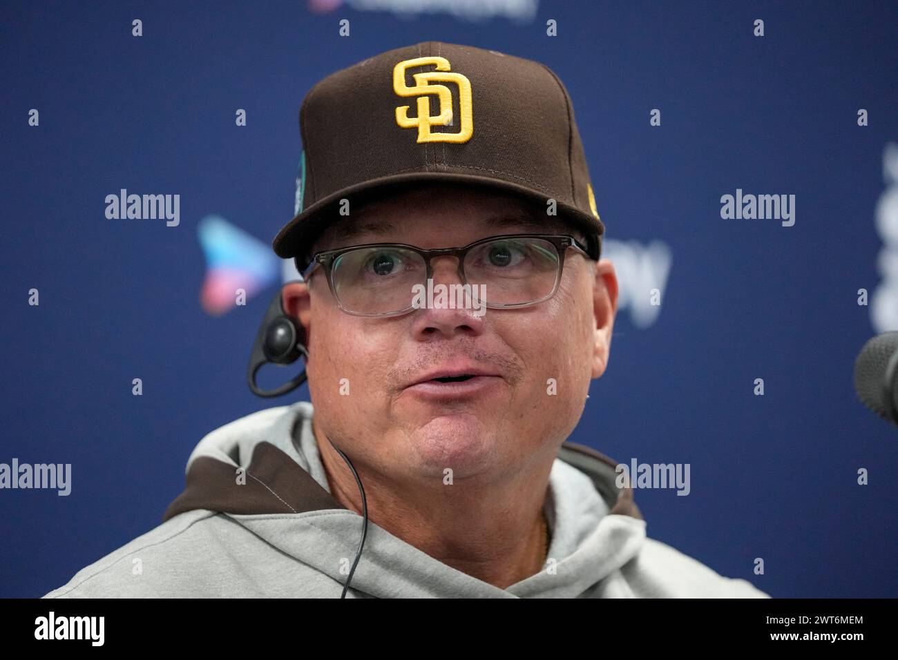San Diego Padres manager Mike Shildt attends a news conference ahead of ...