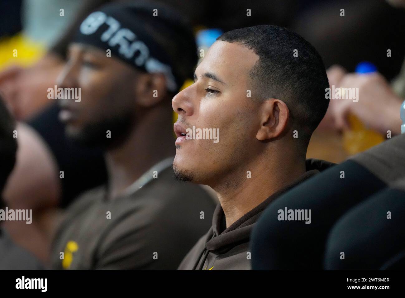 San Diego Padres' Manny Machado watches the Los Angeles Dodgers during ...
