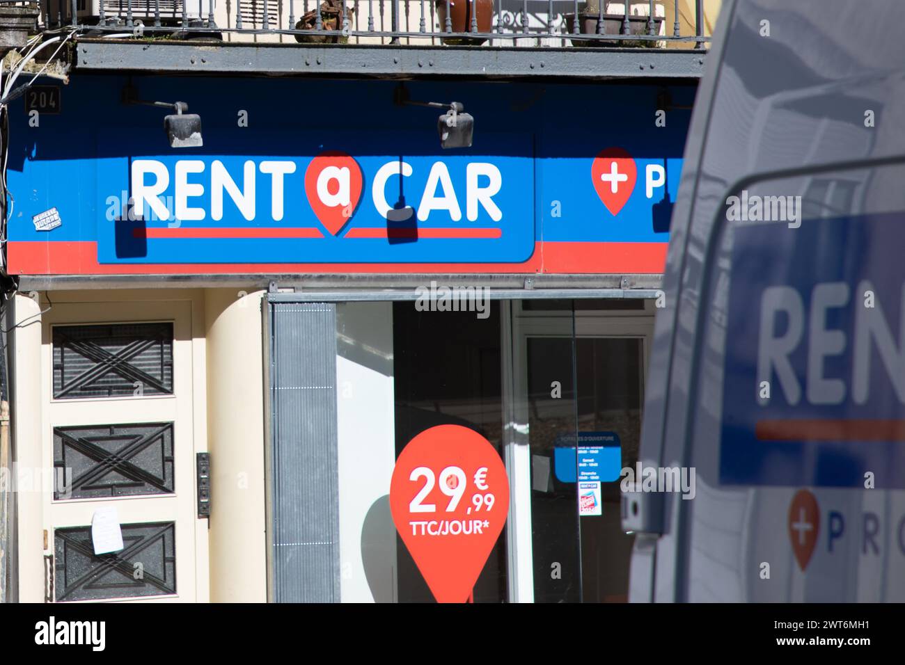 Bordeaux , France - 03 12 2024 : rent a car logo brand and sign text ...