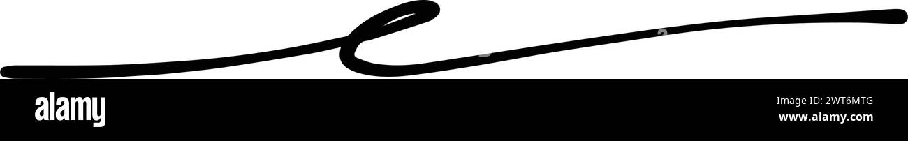 Hand drawn curly swish icon vector illustration, paint brush design ...