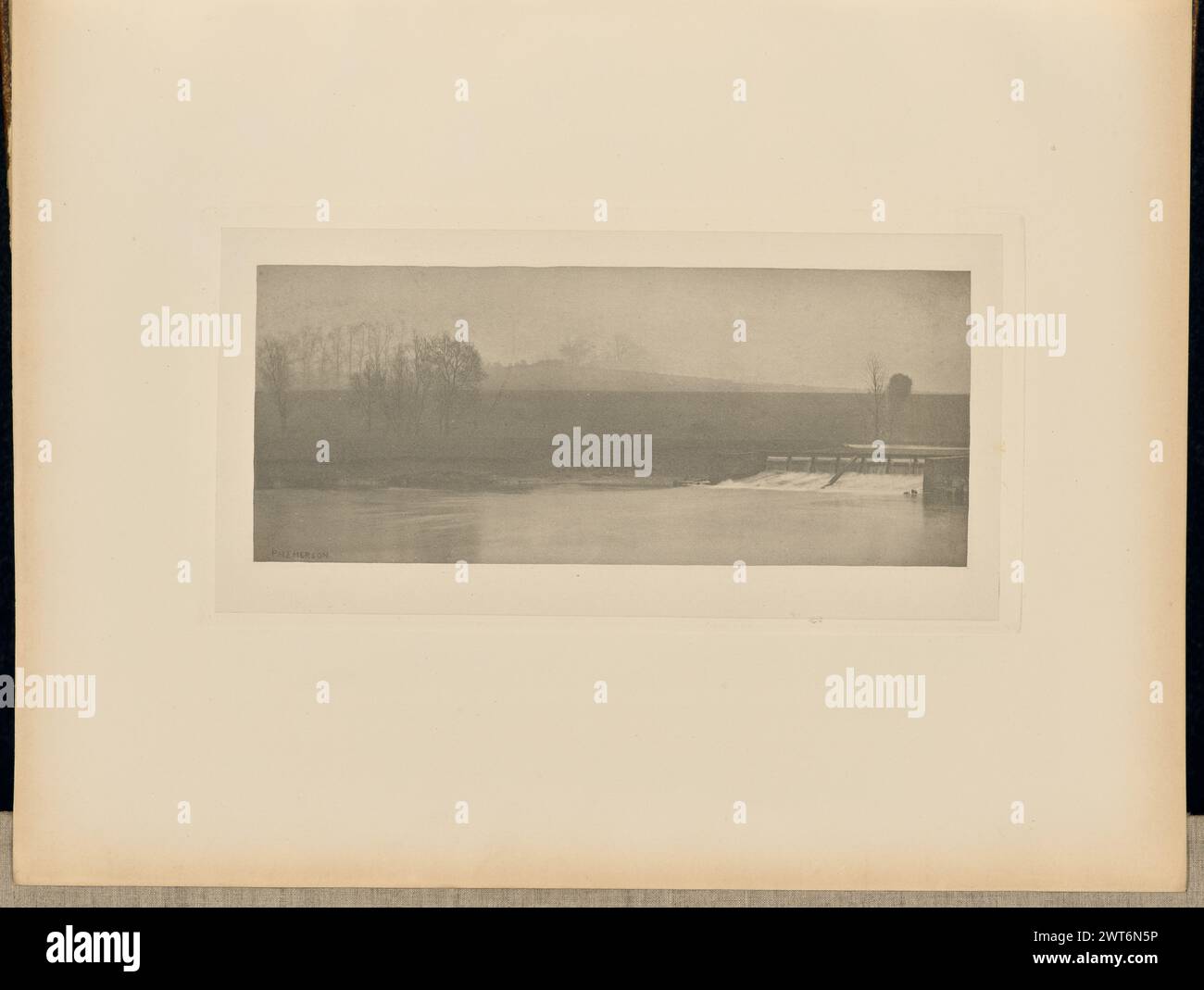 A Rainy Day at Flander's Weir. Peter Henry Emerson, photographer ...