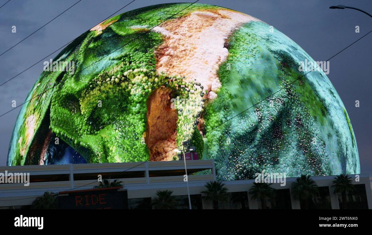 Las Vegas, Nevada, USA 7th March 2024 Sphere Immersive Globe Venue on March 7, 2024 in Las Vegas ...