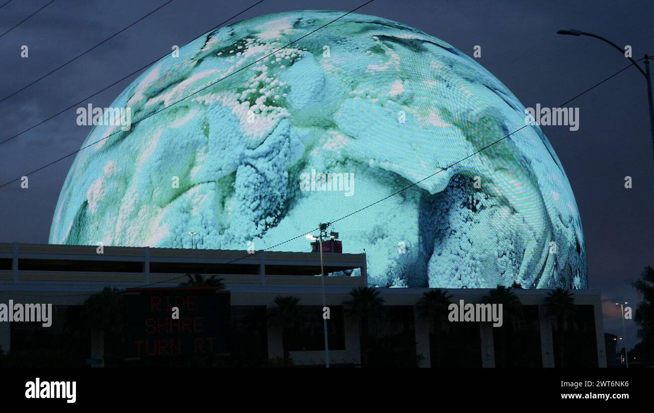 Las Vegas, Nevada, USA 7th March 2024 Sphere Immersive Globe Venue on March 7, 2024 in Las Vegas ...