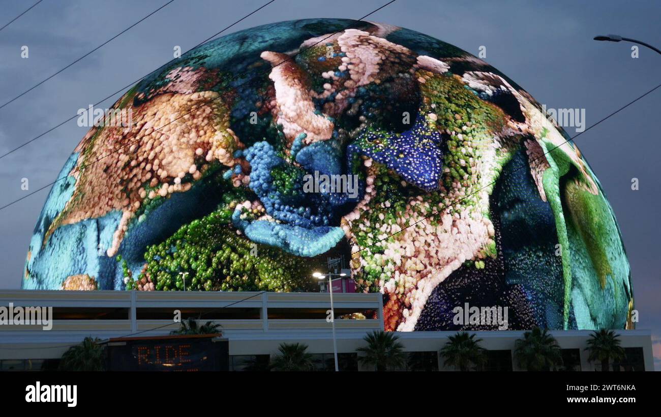 Las Vegas, Nevada, USA 7th March 2024 Sphere Immersive Globe Venue on March 7, 2024 in Las Vegas ...